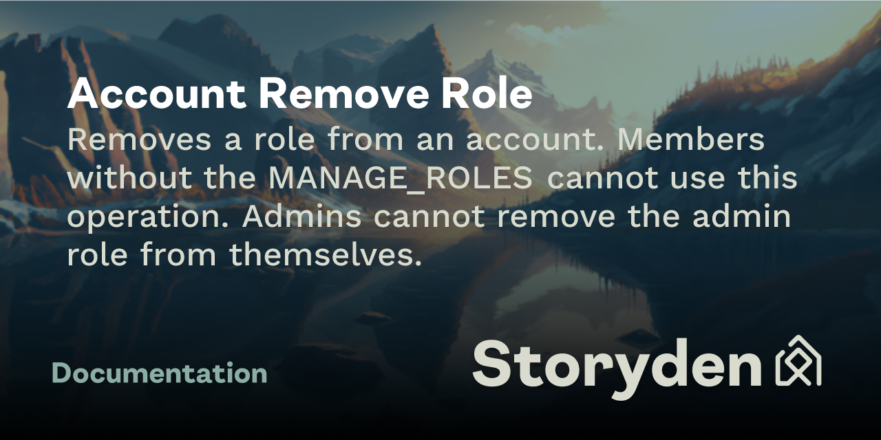 Account Remove Role