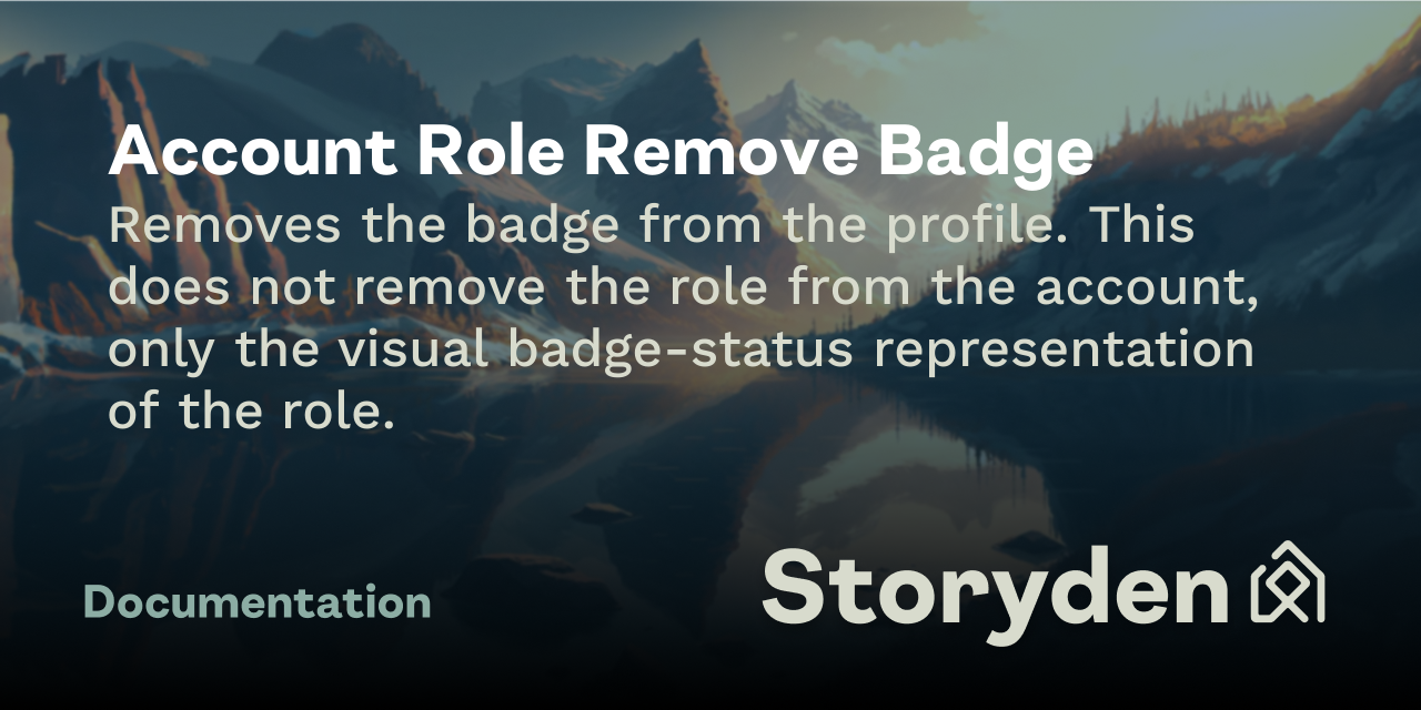 Account Role Remove Badge