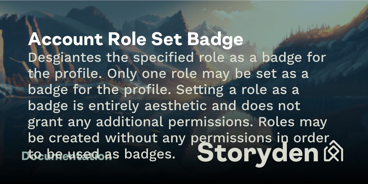 Account Role Set Badge
