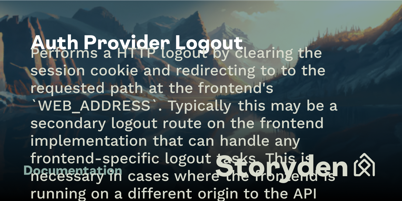 Auth Provider Logout